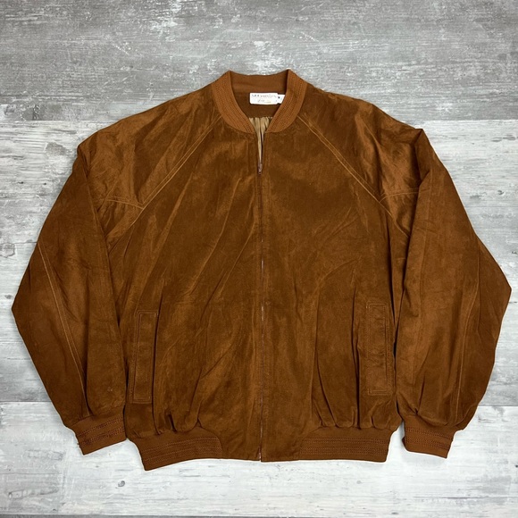 St. Croix | Jackets & Coats | Vtg St Croix Caramel Faux Suede Bomber ...